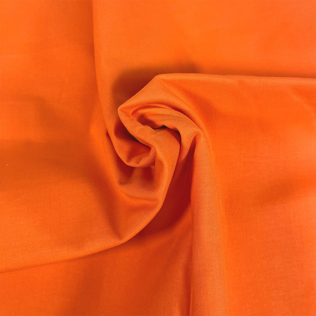 Premium Organic Cotton Solid Fabric, Bright Orange — jaycotts.co.uk ...