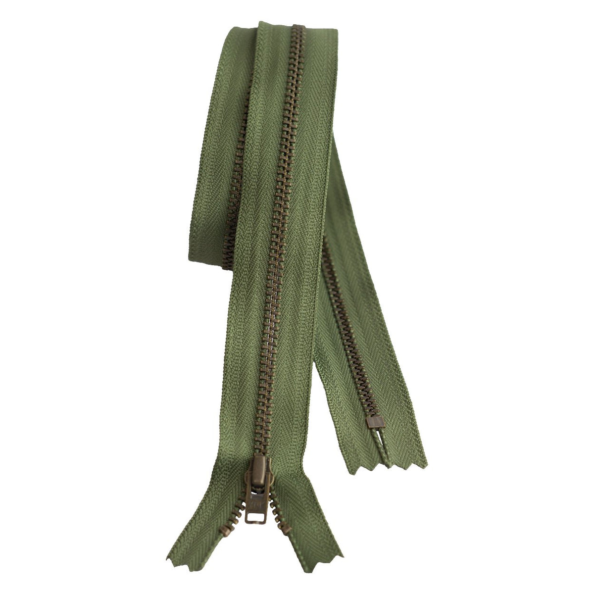 YKK Metal Dress Zip | antique brass teeth — jaycotts.co.uk - Sewing ...