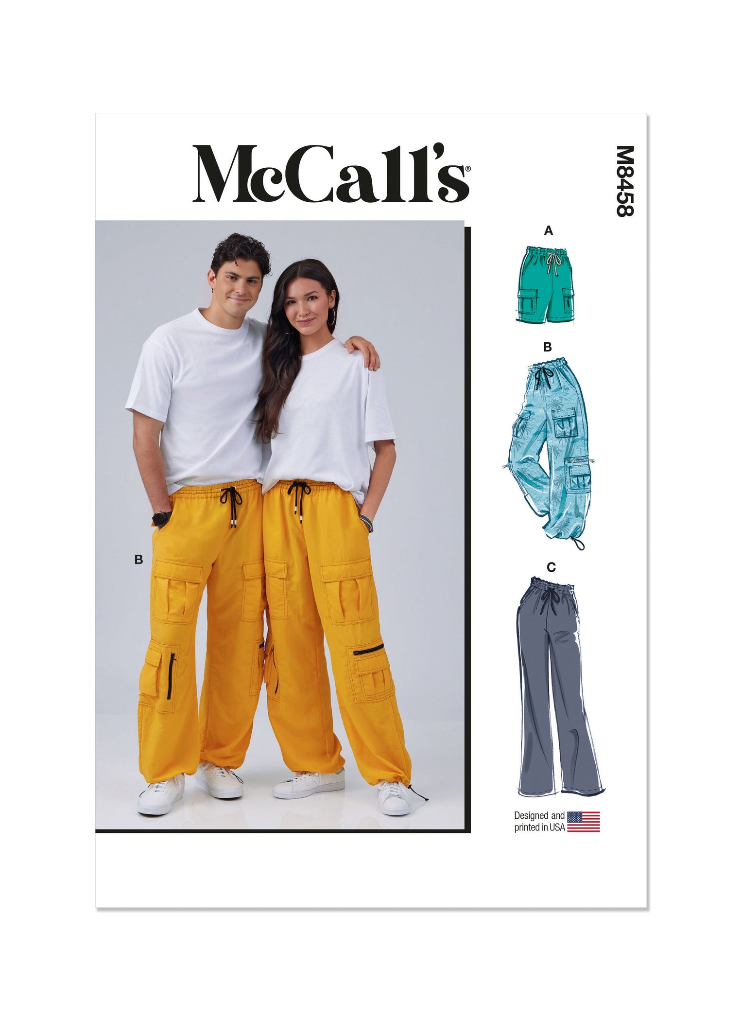 McCall's M8458 Unisex Pull On Shorts and Pants sewing pattern ...
