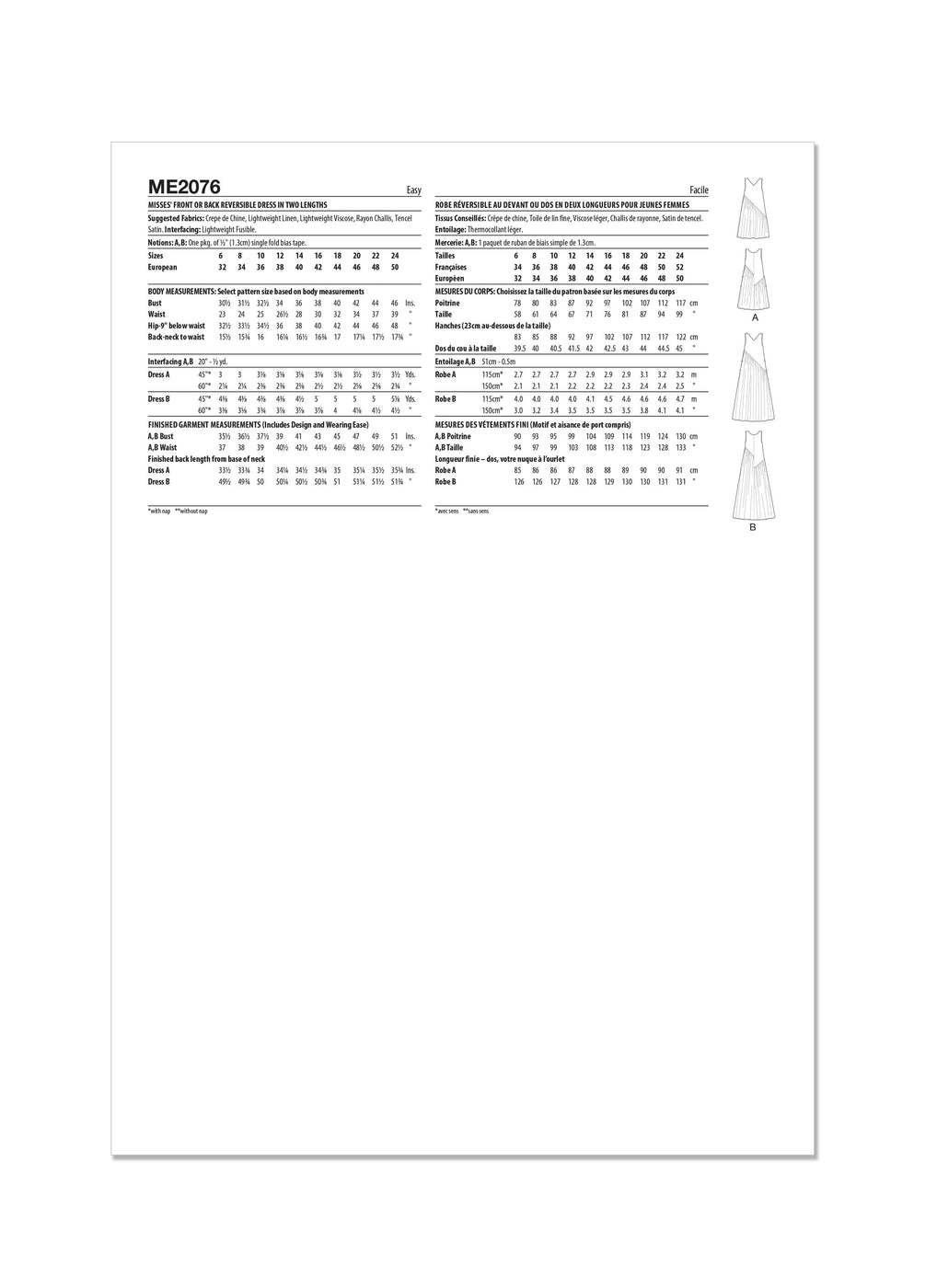 Know Me sewing pattern number 2076 Reversible Dress by Handmade ...