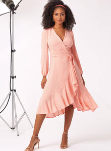 New Look sewing pattern 6750 Misses' Wrap Dress With Length and Sleeve ...