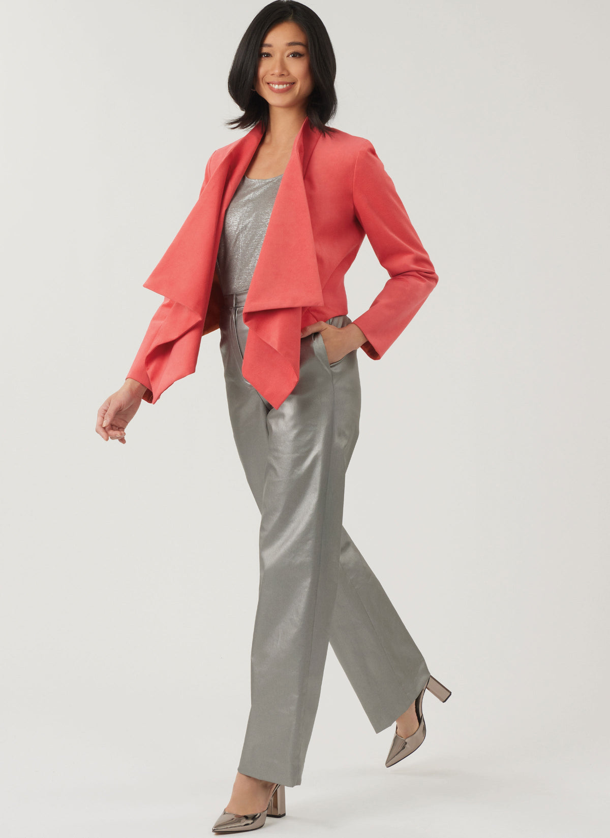 New Look 6817 Misses' Draped Front Vest, Jacket and Pants sewing ...