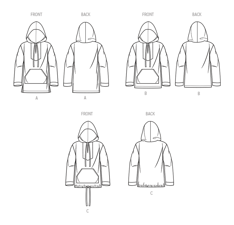 Simplicity Children's, Teens' and Adults' Hoodie Sewing Pattern S9759 ...