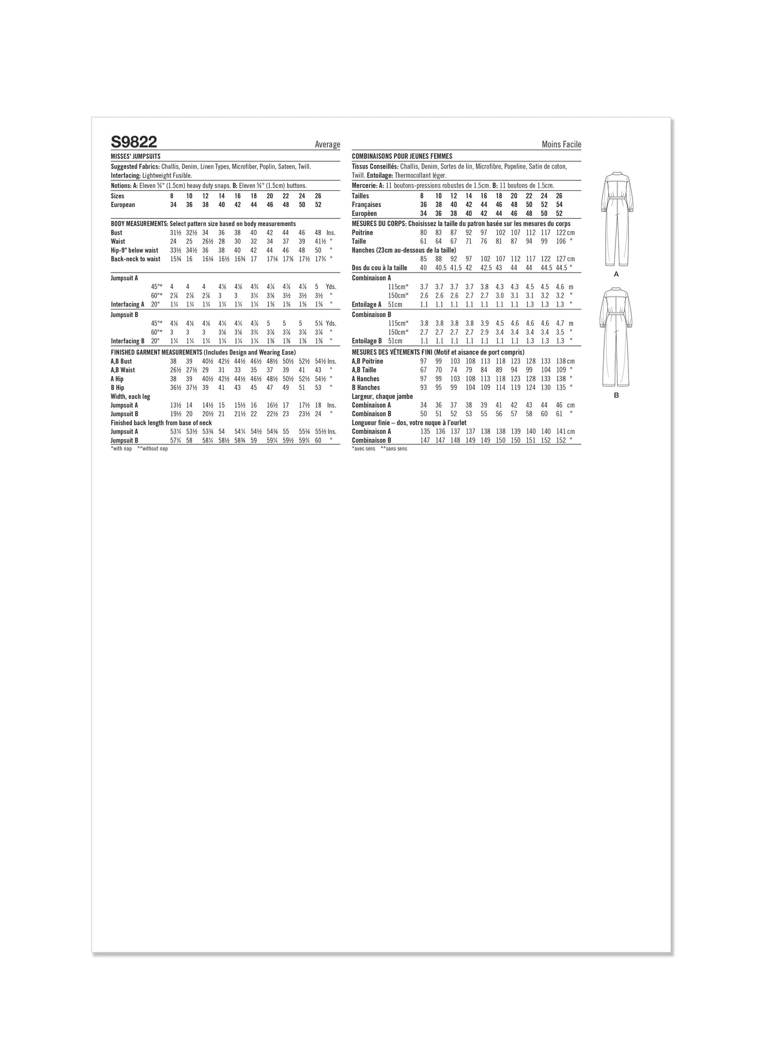 Simplicity sewing pattern 9822 Misses' Jumpsuits by Mimi G Style ...