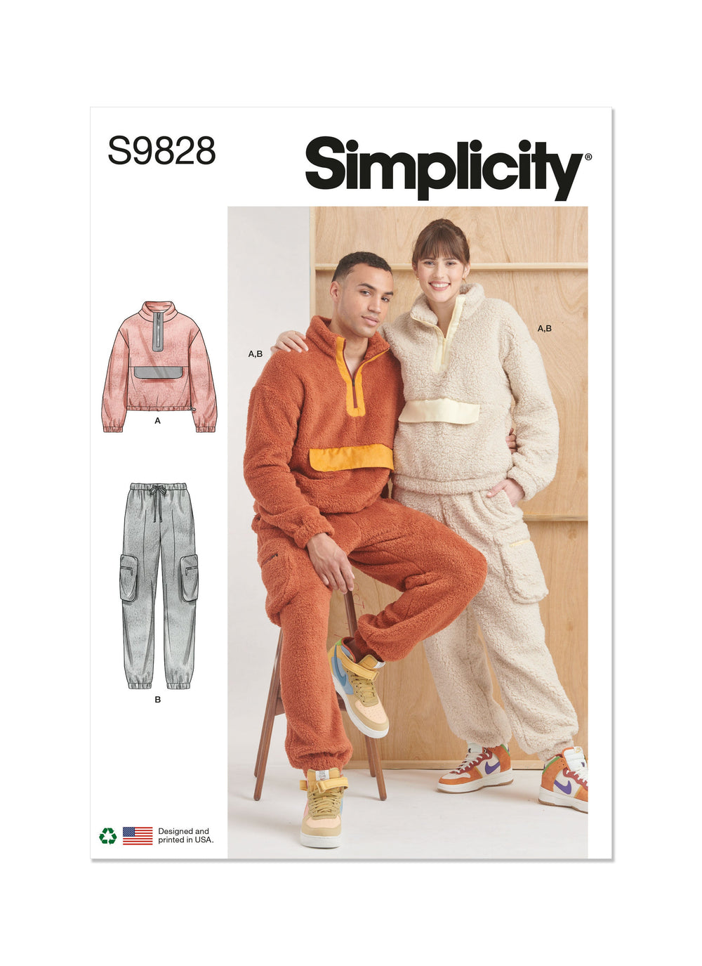 Simplicity sewing pattern 9828 Unisex Sweatshirt and Pants — jaycotts ...