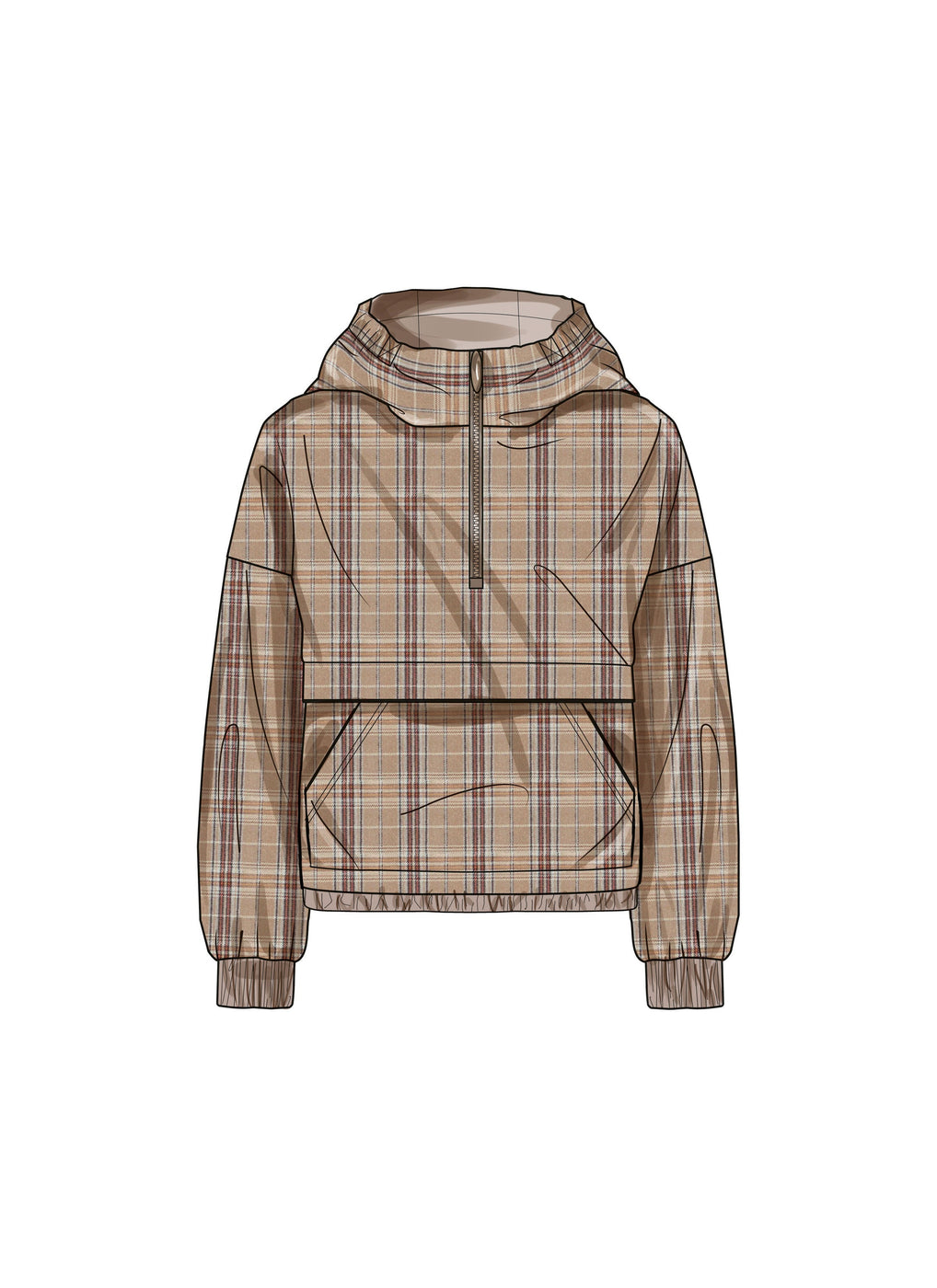 Simplicity sewing pattern 9829 Men's Half Zip Hoodie — jaycotts.co.uk ...