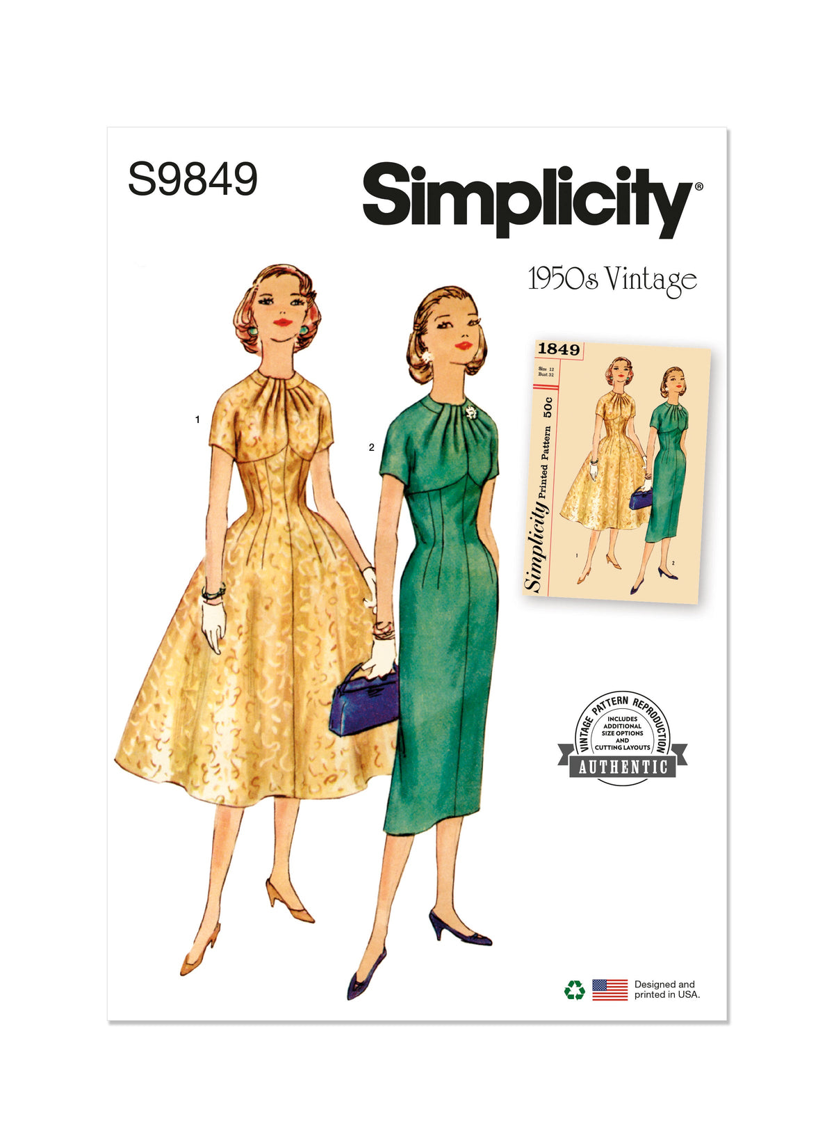 Simplicity Sewing Pattern 9849 Misses' Dress with Skirt Variations ...