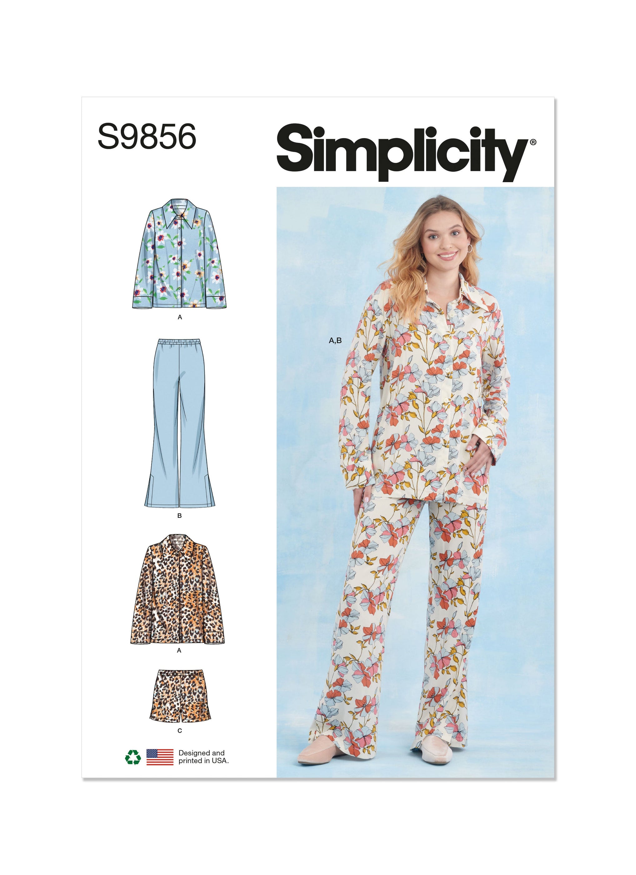 Simplicity Sewing Pattern 9856 Women's Pyjamas — jaycotts.co.uk ...