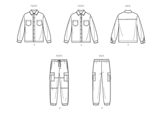 Simplicity Sewing Pattern 9864 Children's Shirt and Cargo Pants ...
