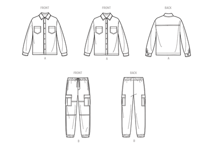 Simplicity Sewing Pattern 9864 Children's Shirt and Cargo Pants ...