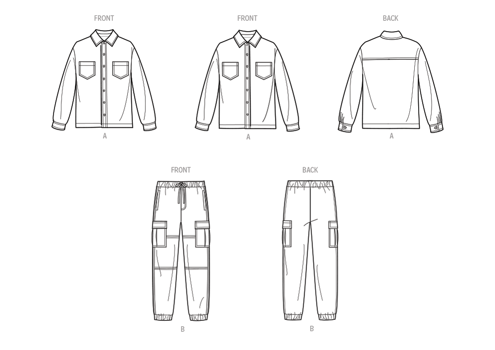 Simplicity Sewing Pattern 9864 Children's Shirt and Cargo Pants ...