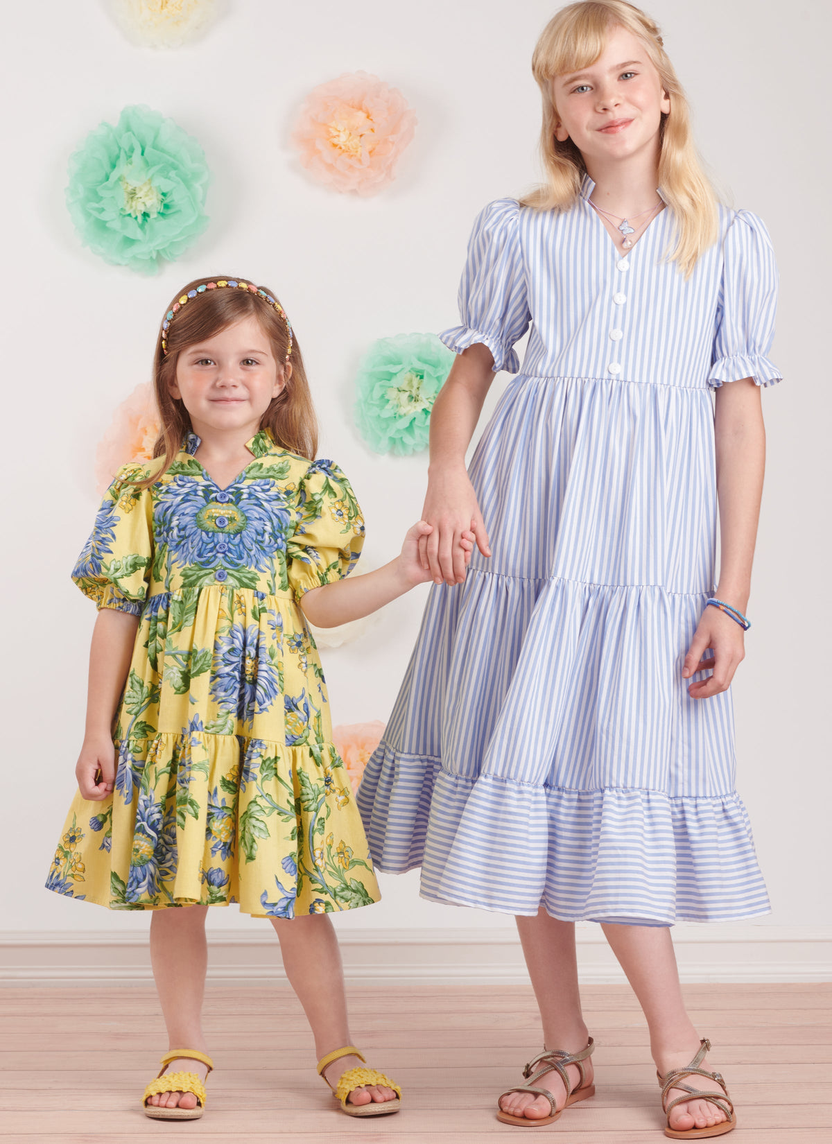 Girls' Dress with Sleeve and Length Variations Simplicity Sewing ...