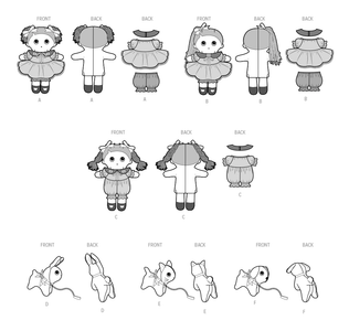 Plush dolls and plush pets By Elaine Heigl Designs Simplicity Sewing ...