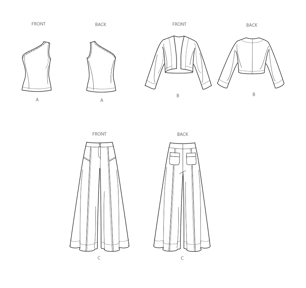 Misses' Pants, Knit Shrug and Top Simplicity Sewing Pattern number 9925 ...