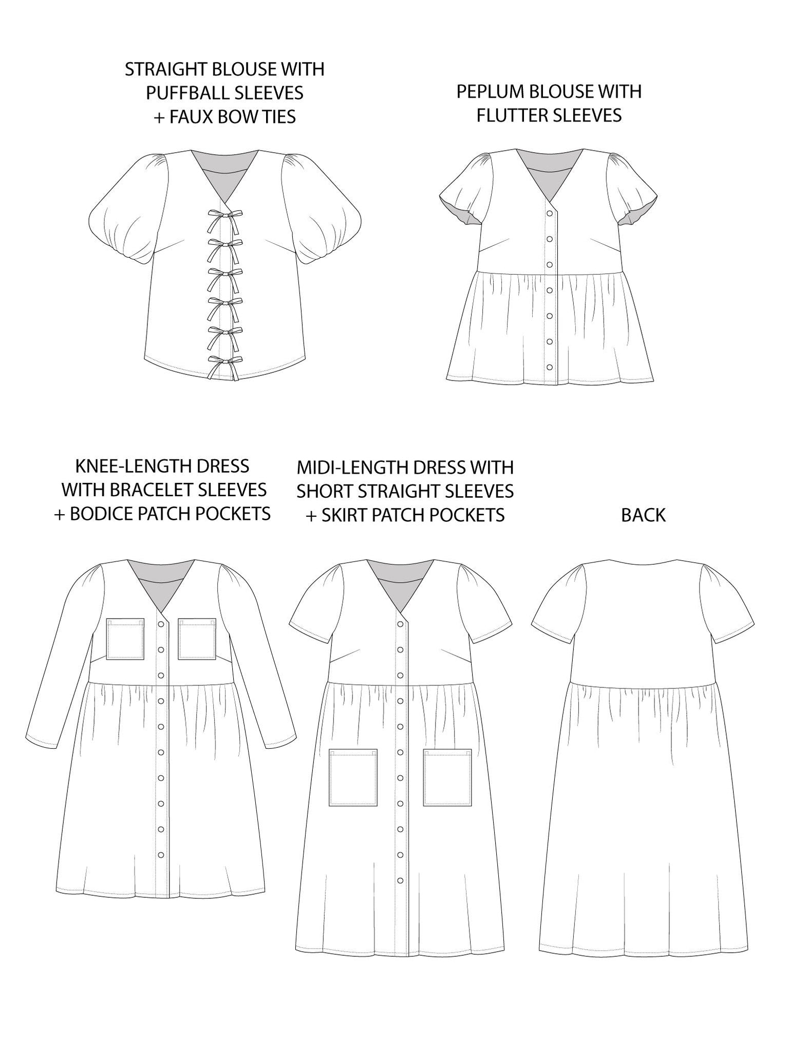 Tilly and The Buttons Nell Blouse and Dress Pattern — jaycotts.co.uk ...