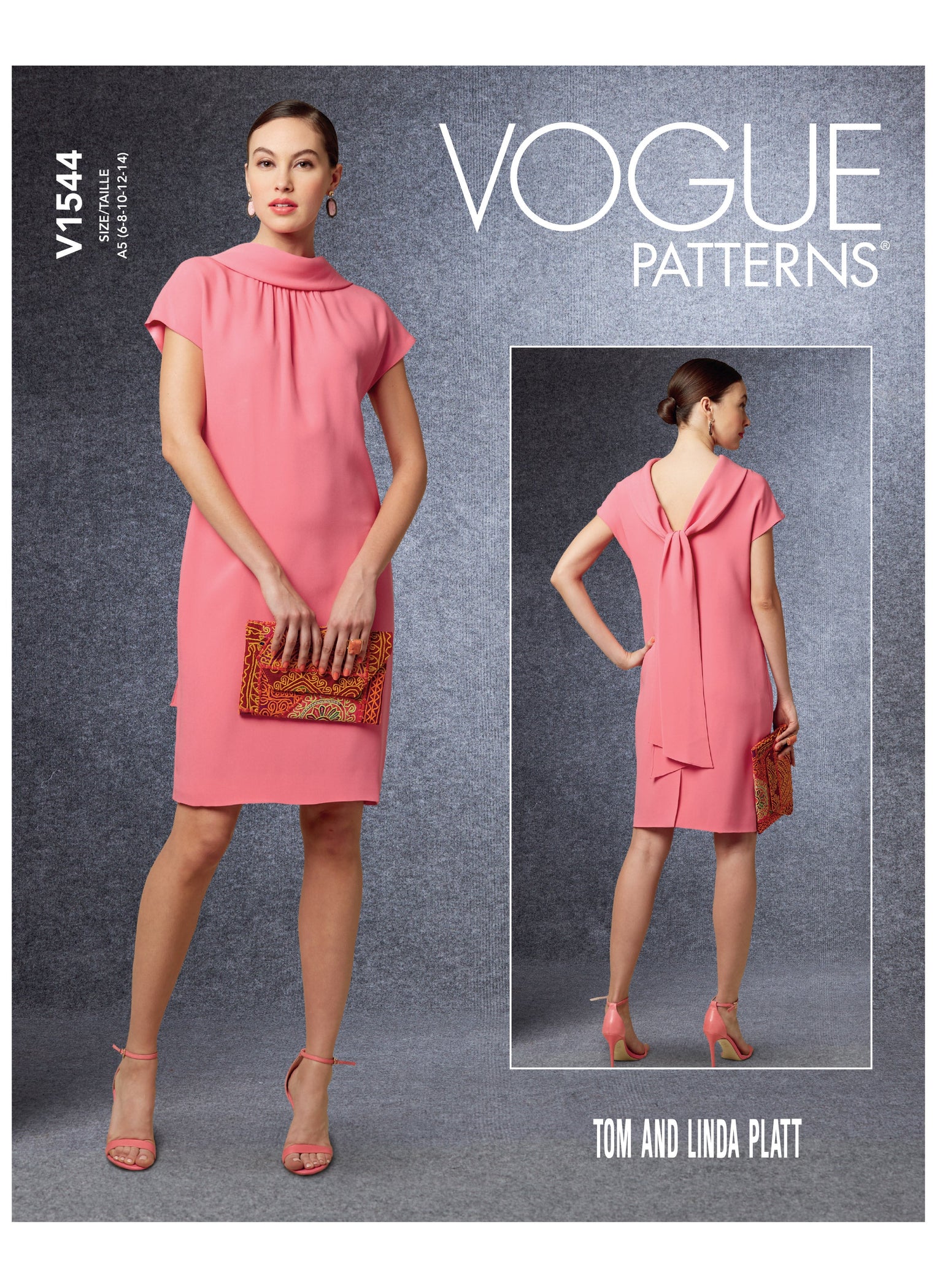 Vogue V1544 Lined Shift Dress sewing pattern — jaycotts.co.uk - Sewing ...