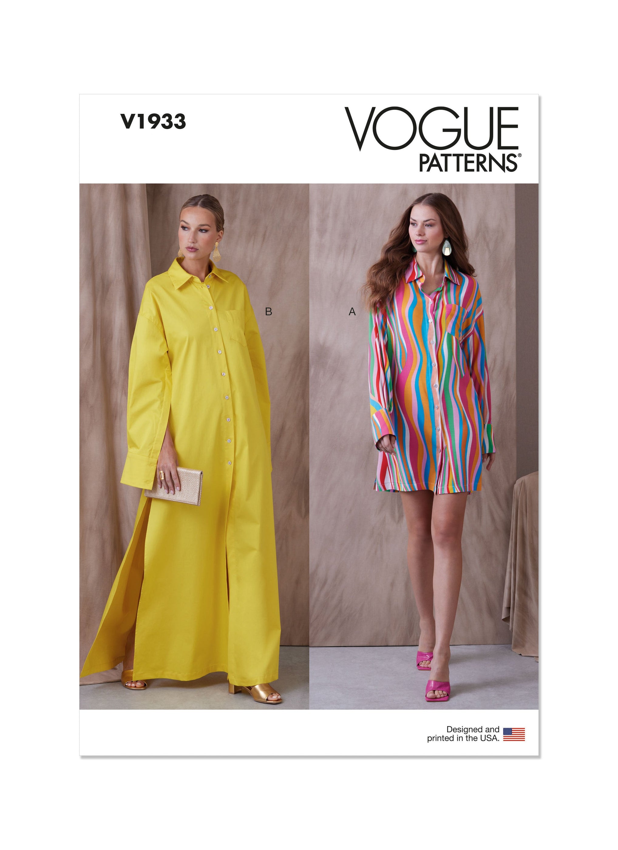 Vogue Sewing Pattern V1933 Misses' Shirt Dress — jaycotts.co.uk ...