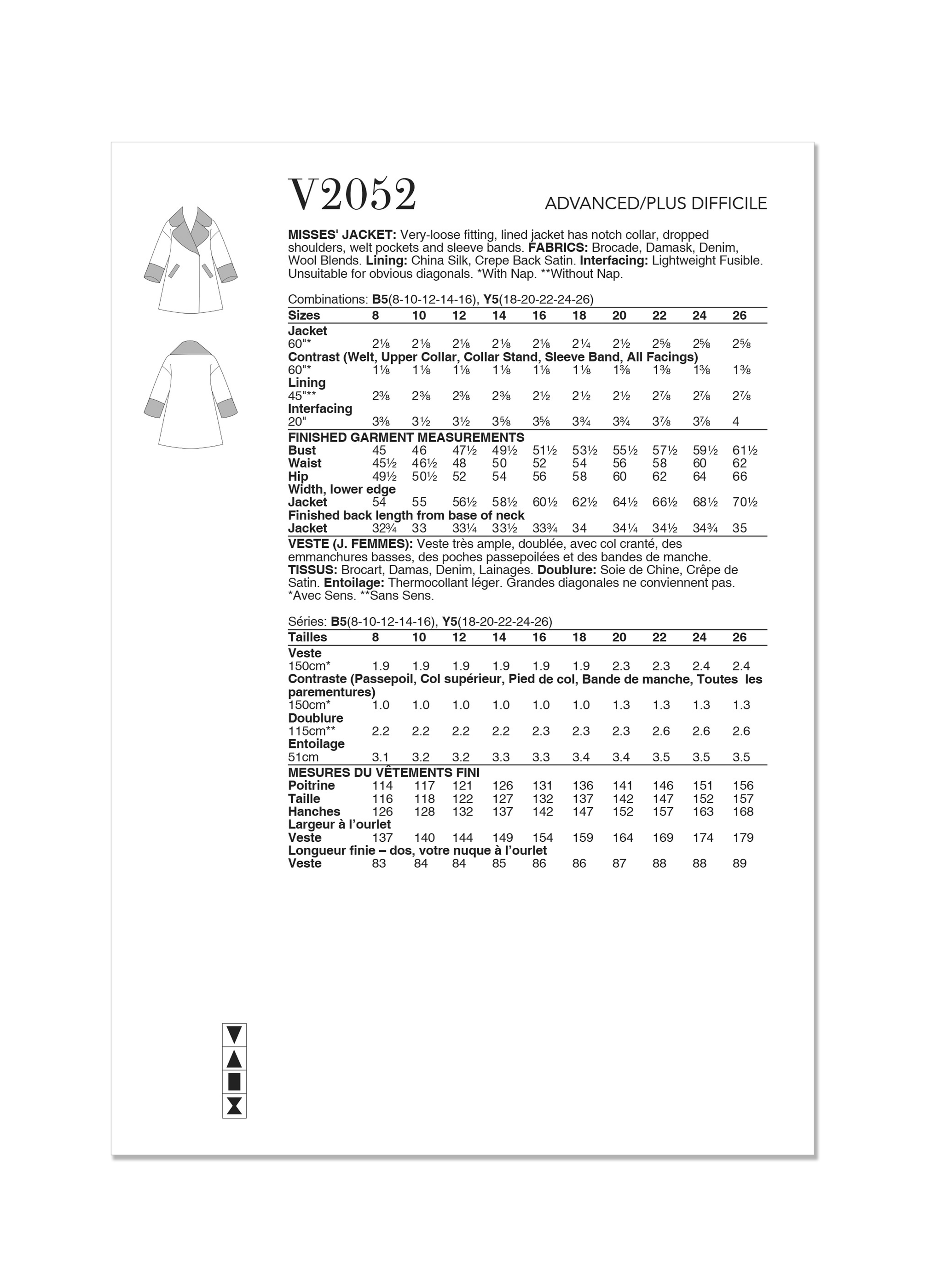 Vogue Misses' Jacket by Julio Cesar Nyc Sewing Pattern | V2052 ...
