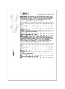Vogue Winter range paper sewing pattern V2065 Misses' Dress by Tom And ...