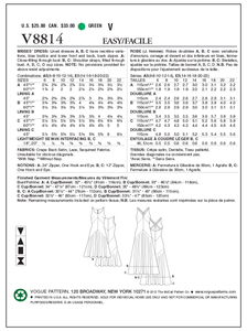 Vogue Pattern: V8814 Misses' Dress | Easy | Custom Fit — jaycotts.co.uk ...