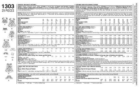 Simplicity Pattern: S1303 Toddlers' & Child's Costumes — jaycotts.co.uk ...