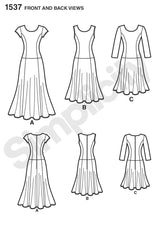 Simplicity Pattern: S1537 Misses' & Plus Size Amazing Fit Dress ...