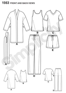 Simplicity Pattern: S1563 Misses' Men's & Teens' Sleepwear — jaycotts ...