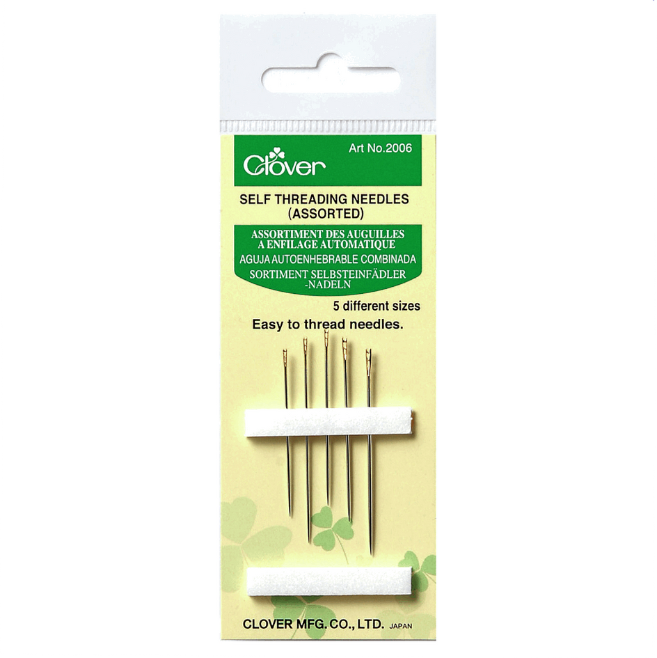 Clover Self Threading Needles | Assorted Pack — jaycotts.co.uk - Sewing ...