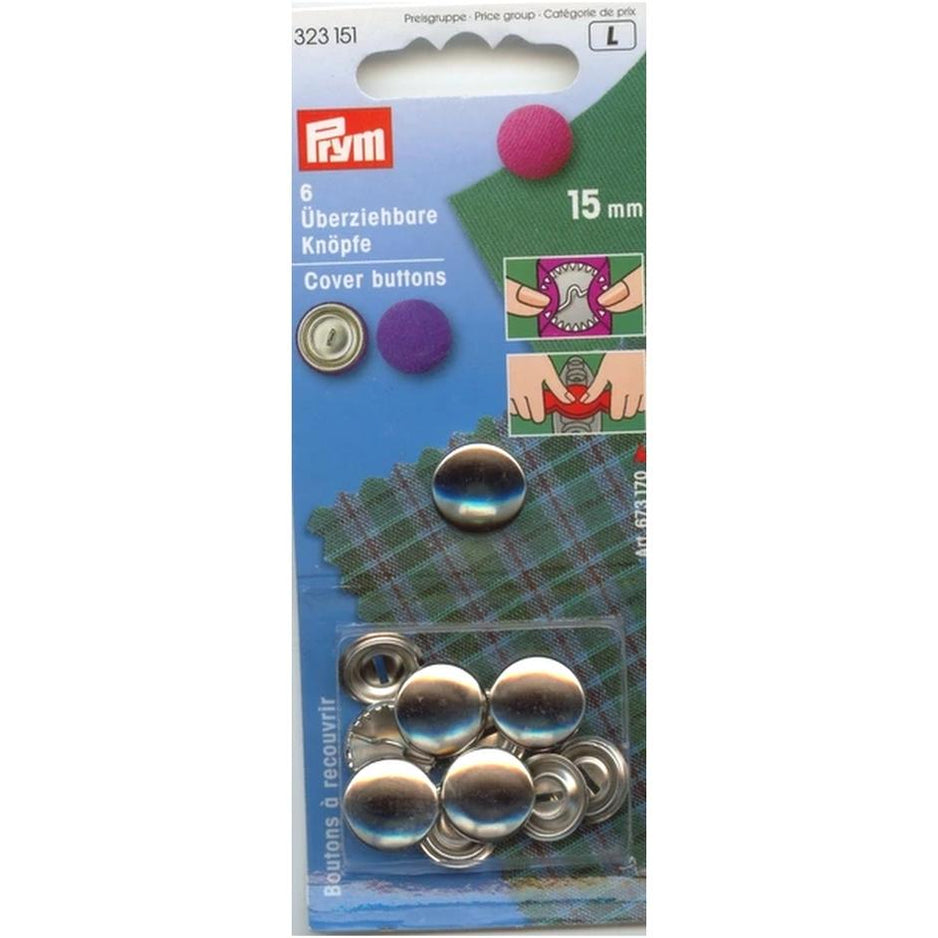 Prym Metal Cover Buttons - in a range of sizes — jaycotts.co.uk ...