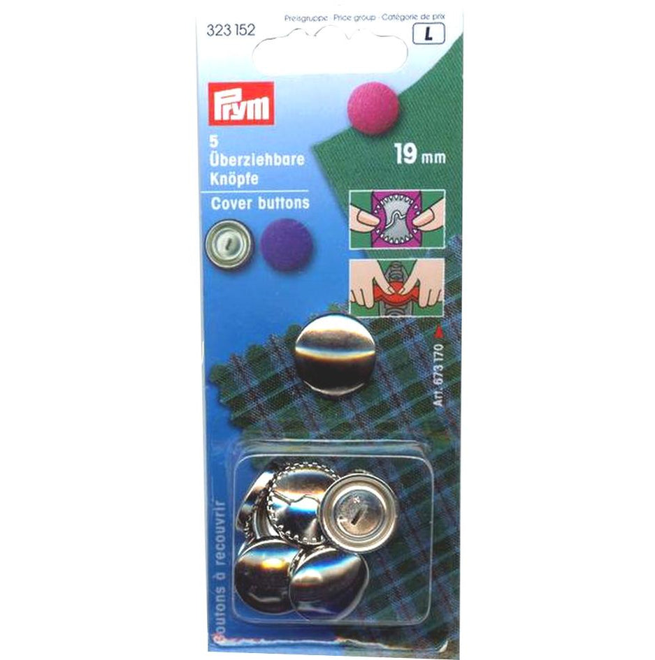 Prym Metal Cover Buttons - in a range of sizes — jaycotts.co.uk ...