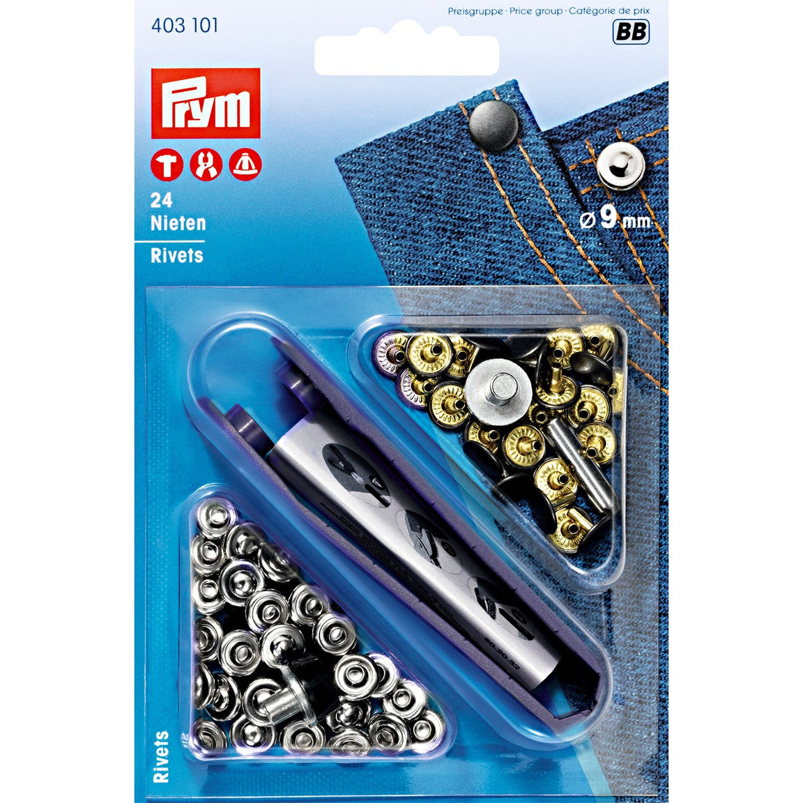 Prym Buttons and Rivets for Jeans — jaycotts.co.uk - Sewing Supplies