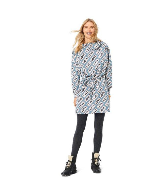 Burda Style Pattern 6074 Misses' Top, Dress with Loose Roll Neck Collar ...