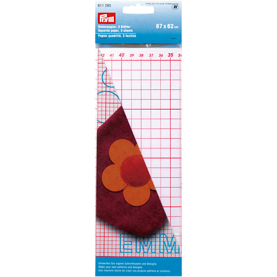 Prym Squared Pattern Paper - Pack of 3 sheets — jaycotts.co.uk - Sewing ...