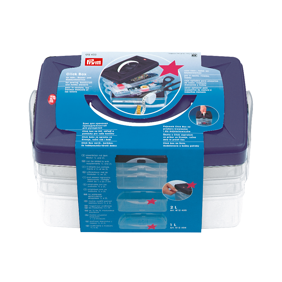 Prym Click Box - Sewing & Craft Storage — jaycotts.co.uk - Sewing Supplies