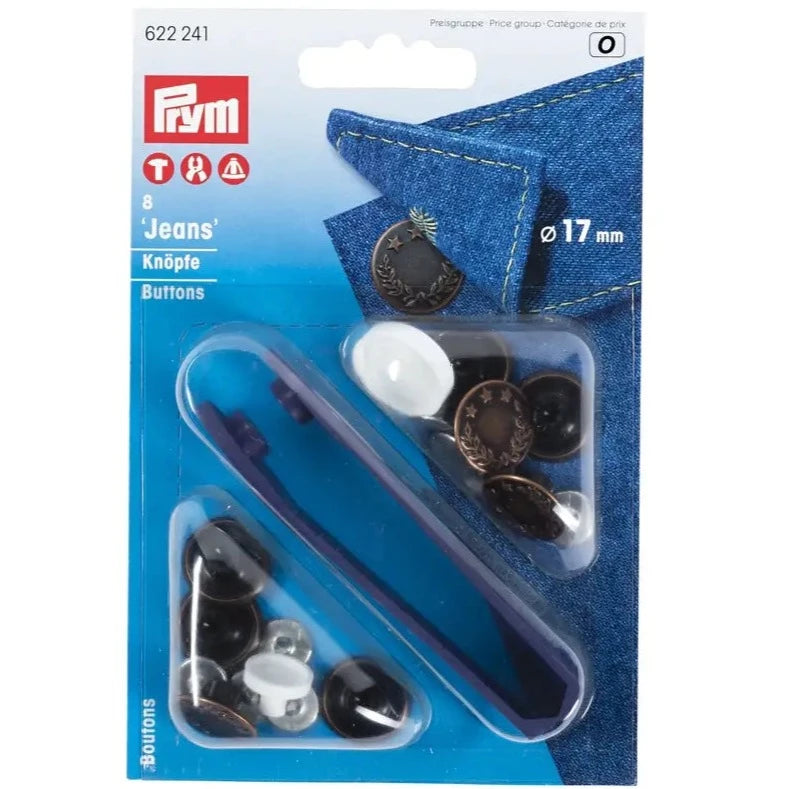 Prym Antique Copper Jeans Buttons — jaycotts.co.uk - Sewing Supplies