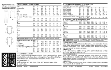 New Look Pattern: 6292 Misses' Tunic or Top & Pull-on Pants easy to sew ...