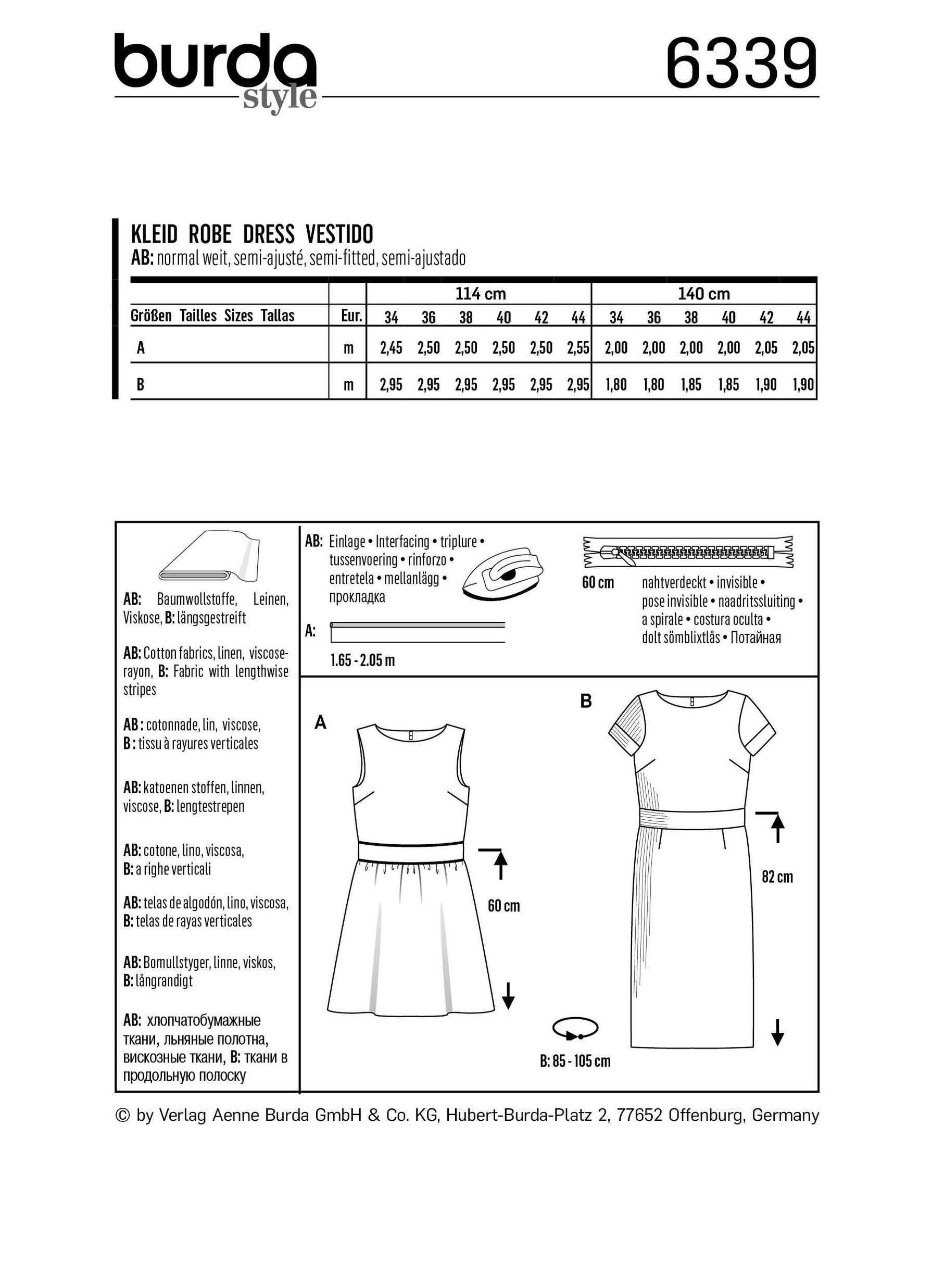 BD6339 Dresses with waistband sewing pattern — jaycotts.co.uk - Sewing ...