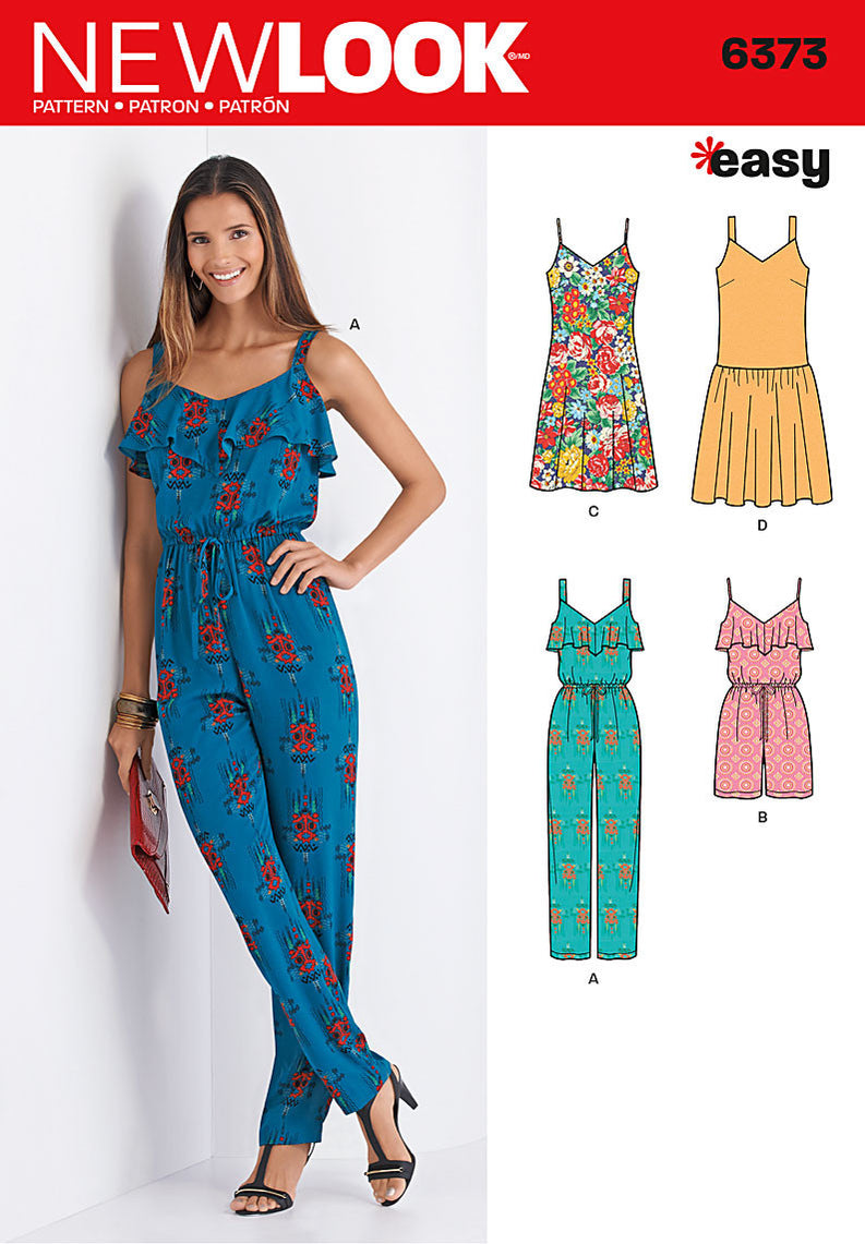 New Look Pattern: NL6373 Jumpsuit and Dresses — jaycotts.co.uk - Sewing ...