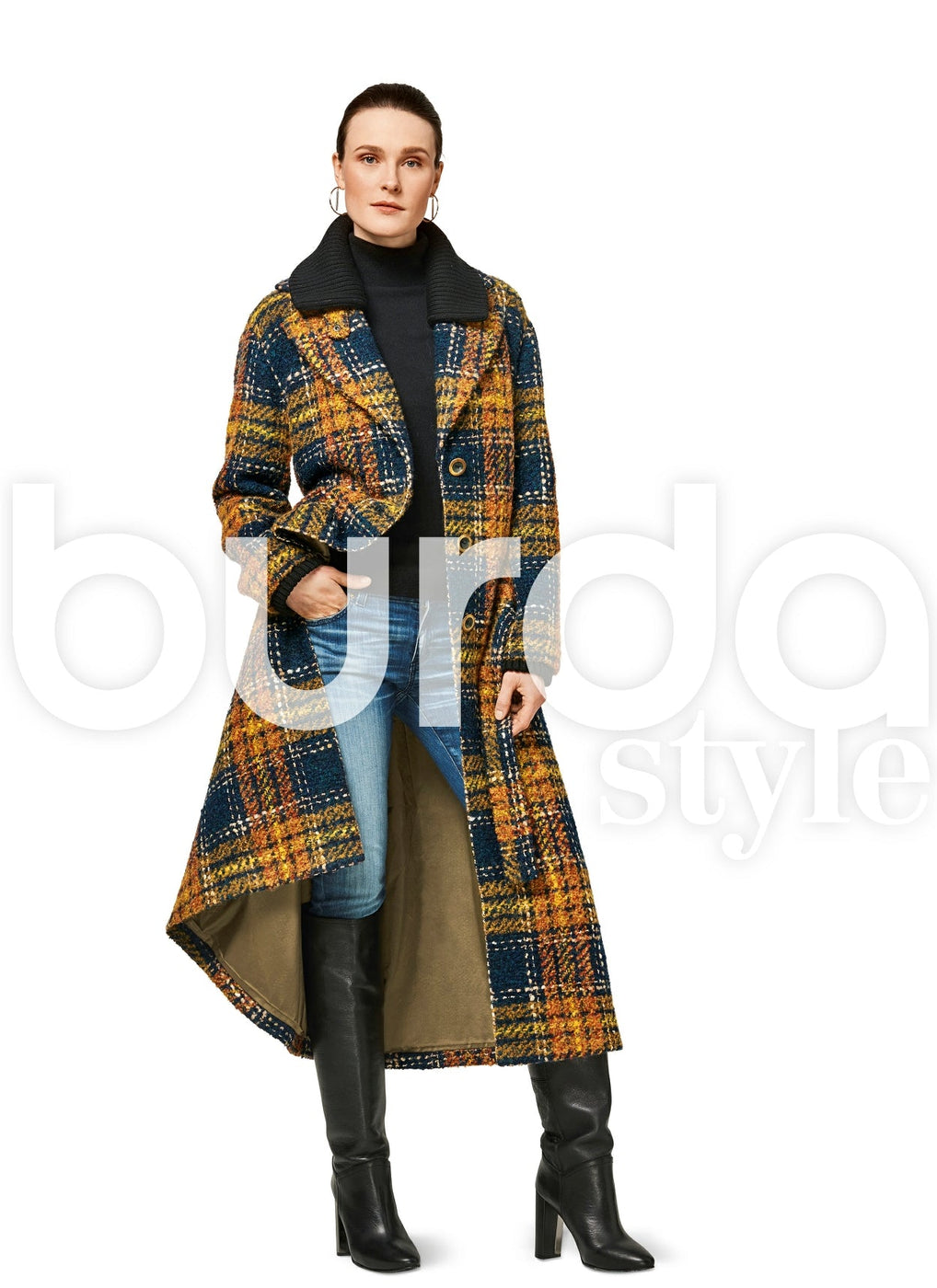 Burda 6462 Women’s Fur Collar Coat Sewing Pattern — jaycotts.co.uk ...