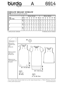 Burda 6914 Shift Dress and Blouse Pattern — jaycotts.co.uk - Sewing ...