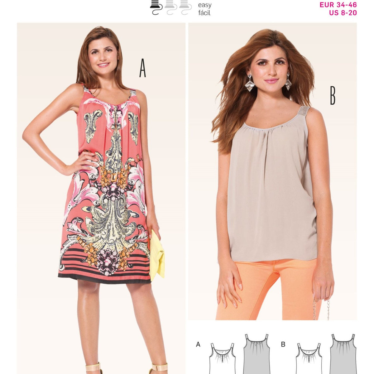 Burda Sewing Pattern: 6969 Dress & Top | Easy — jaycotts.co.uk - Sewing ...