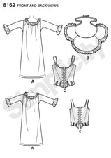 Simplicity Pattern 8162 18th century undergarments pattern — jaycotts ...