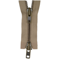 YKK Two Way Open End Heavy Metal Zip 573 Biscuit — jaycotts.co.uk ...