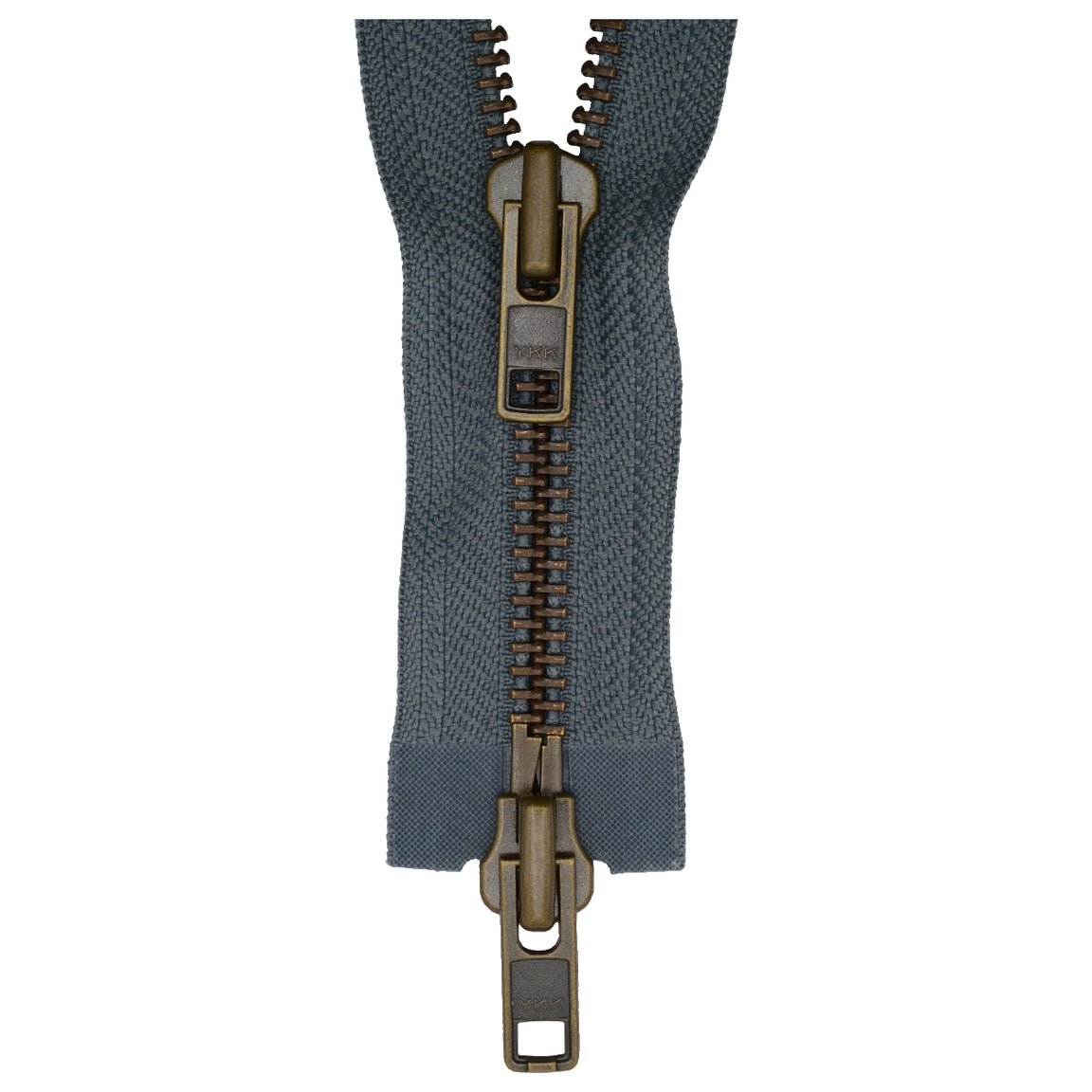 YKK Metal Open End Zips | Heavy | Two Way — jaycotts.co.uk - Sewing ...
