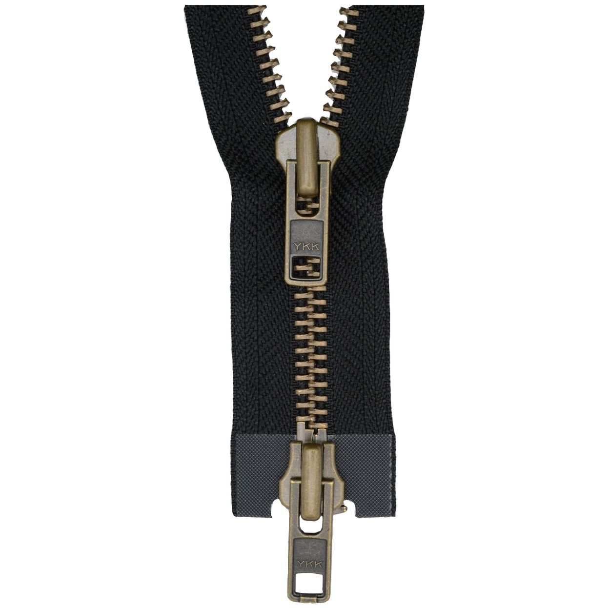 YKK Two Way Open End Heavy Metal Zip 580 BLACK — jaycotts.co.uk ...