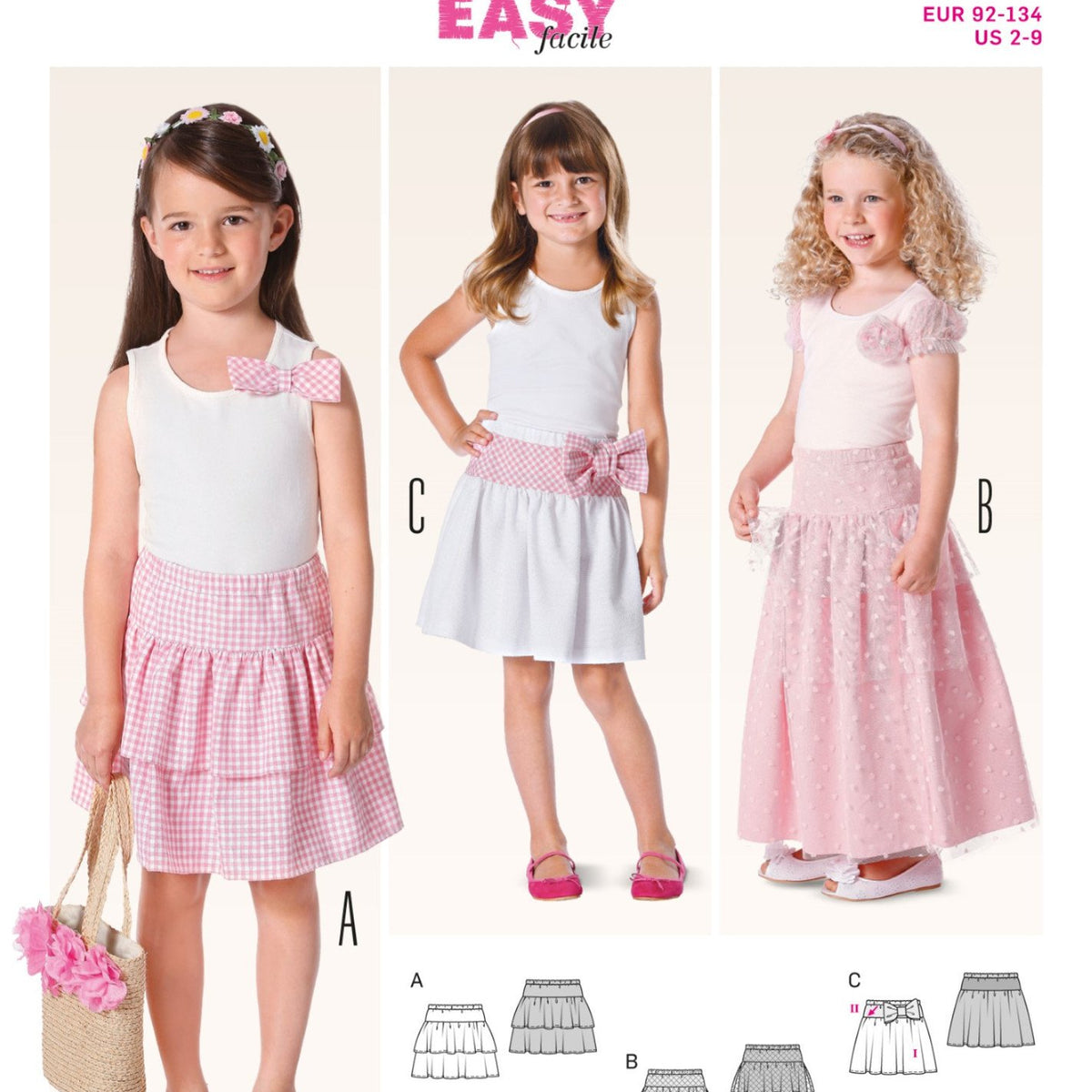 Burda Sewing Pattern: 9442 Child Skirts | Easy — jaycotts.co.uk ...