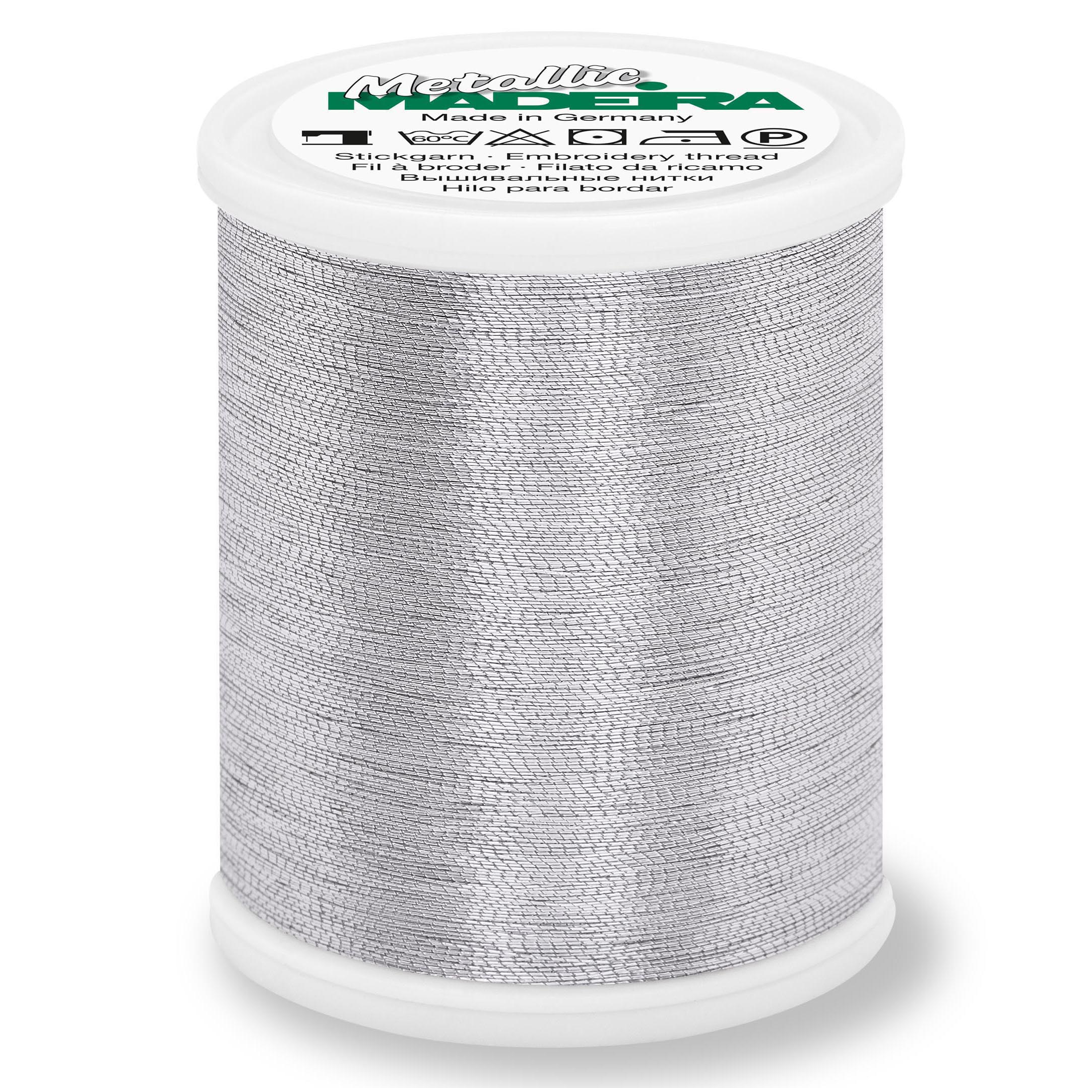 Madeira Smooth Metallic Embroidery Thread | Aluminium — jaycotts.co.uk ...
