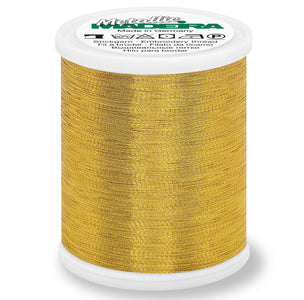 Madeira Smooth Metallic Embroidery Thread | Gold 8 — jaycotts.co.uk ...
