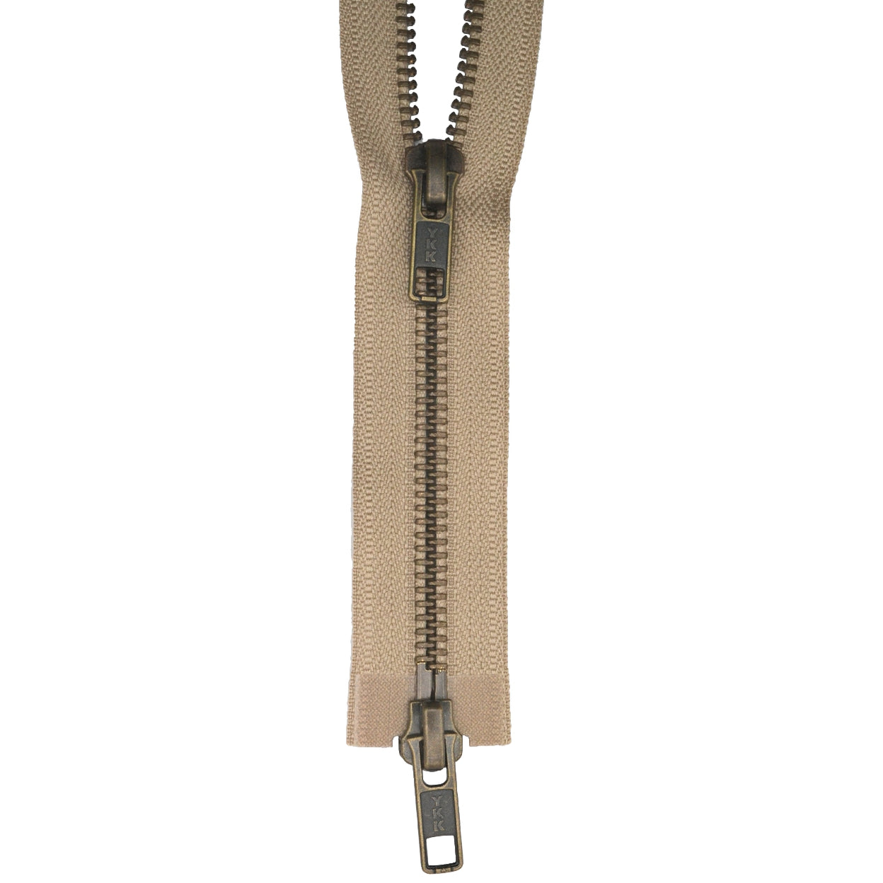 YKK Metal Open End Zips | Medium | Two Way — jaycotts.co.uk - Sewing ...