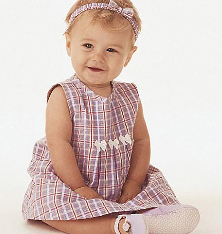 Butterick Pattern: B3405 Infants' Dress, Top, Romper, Panties, Hat ...